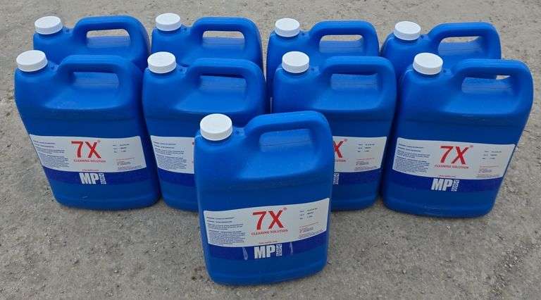 (9) One Gallon Jugs Of 7X Cleaning Solution, Concentrated Liquid ...