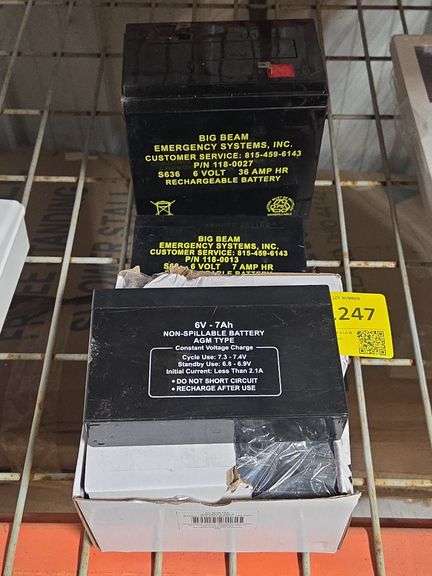 Big Beam Rechargeable Batteries - Kraft Auction Service, LLC