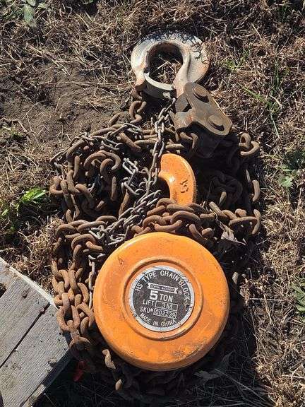 (AR) Central Machinery 5 Ton HS Type Chain Block Manual Chain Hoist ...