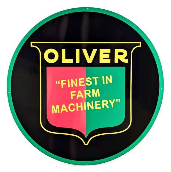 Custom Oliver "Finest In Farm Machinery" Sign - Kraft Auction Service, LLC
