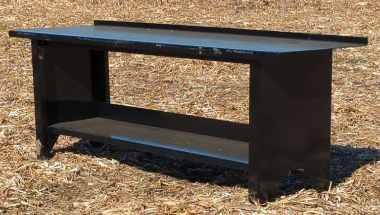 (AI) KC 90" Long Black Steel Work Bench - Kraft Auction Service, LLC