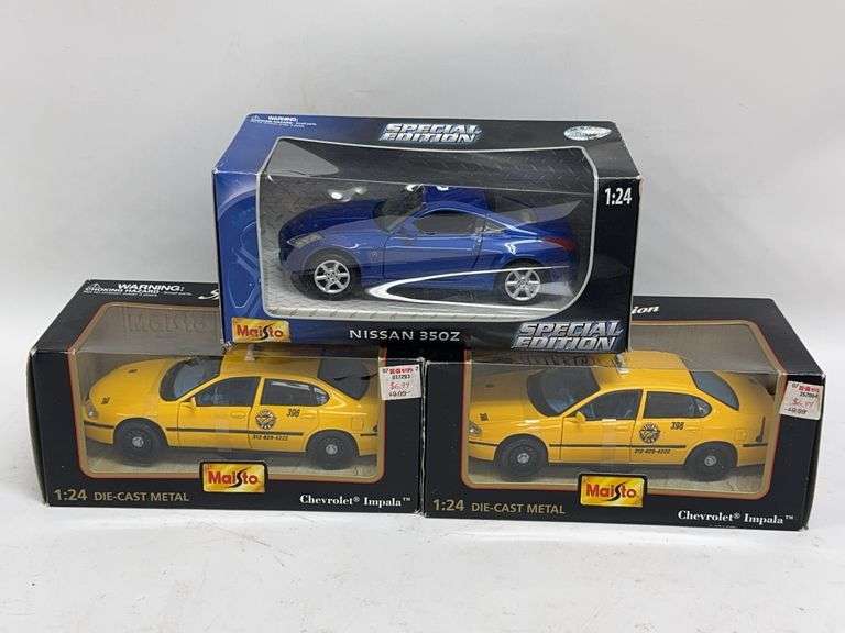 3) 1:24 Die-Cast Cars In Box - Kraft Auction Service, LLC