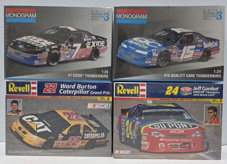 (AN) Revell & Monogram Nascar 1/24 Scale Model Kits - Kraft Auction ...