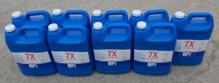 (9) One Gallon Jugs Of 7X Cleaning Solution, Concentrated Liquid ...