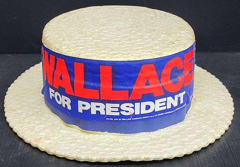 (AT) Styrofoam George Wallace Presidential Campaign Hat - Kraft Auction ...