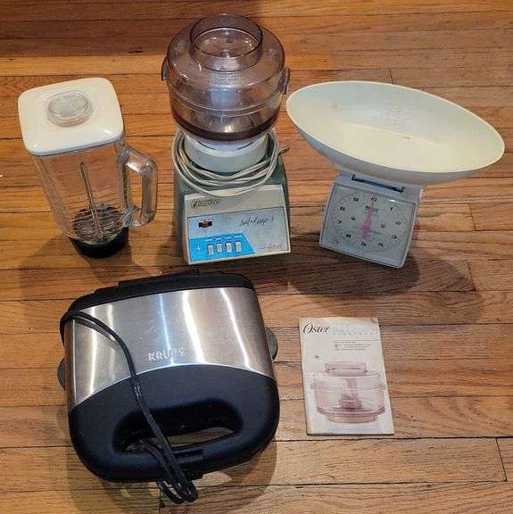 Osterizer Dual Range 8 Imperial Blender, Hanson Scale And Krups Waffle ...
