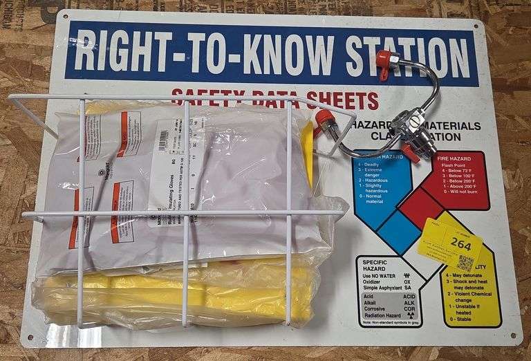 Right-to-Know Station Metal Sign & Safety Data Sheets - Kraft Auction ...