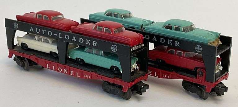 Lionel O Scale Auto Loader Cars 6414 With Automobiles - Kraft Auction ...