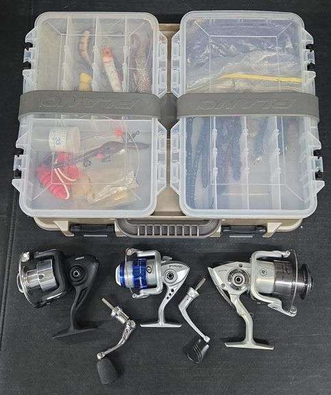 (G) Fishing Reels & Tackle Box with Lures - Kraft Auction Service, LLC