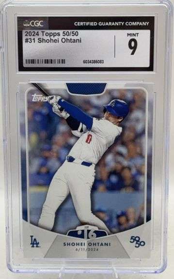 (KC) Graded 2024 Shohei Ohtani Topps Baseball Card SGC MT 9 - Kraft ...