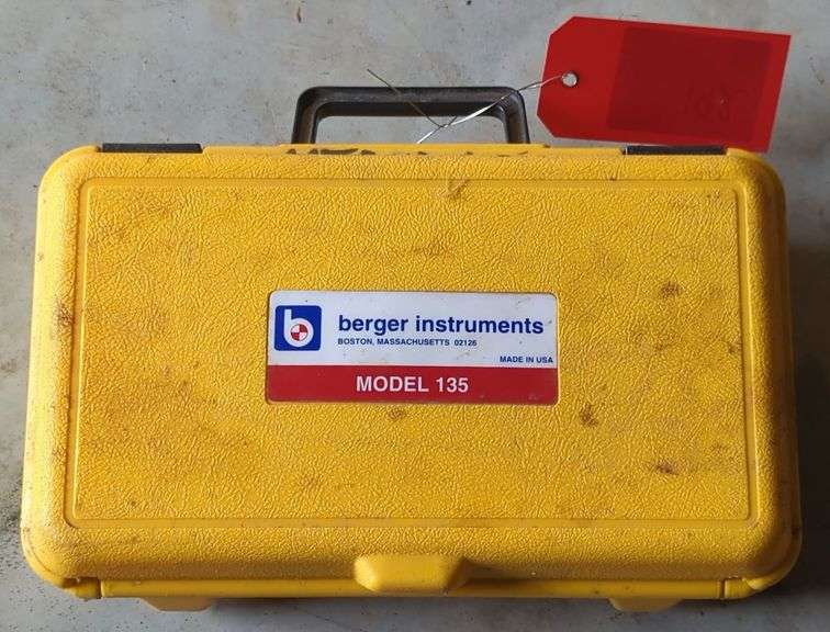 Berger Instrument (Model 135) - Kraft Auction Service, LLC