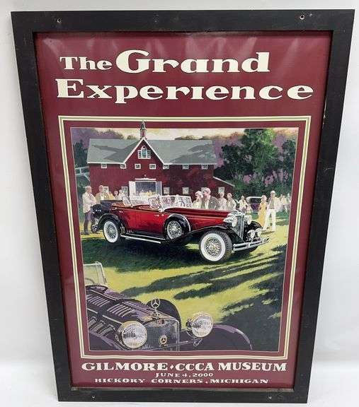 Framed Grand Experience Classic Car Club Poster 38-1/2in x 26-1/2in ...