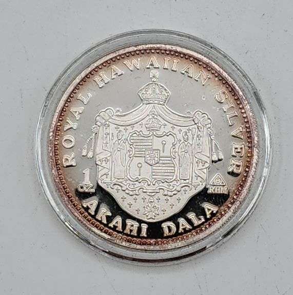1996 Hawaii Queen Liliuokalani One Ounce Pure Silver Proof Akahi Dala ...