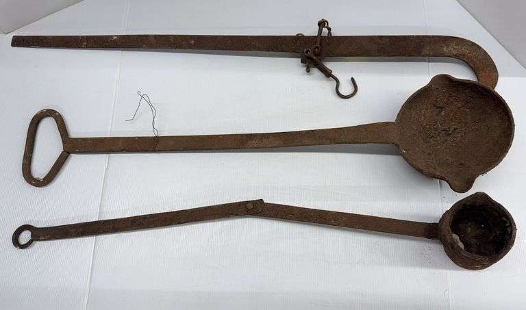 (AC) Cotton Scale & Cast Iron Smelting Ladles - Kraft Auction Service, LLC