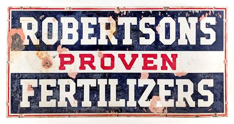 SSP Robertson Proven Fertilizers Advertising Sign - Kraft Auction ...