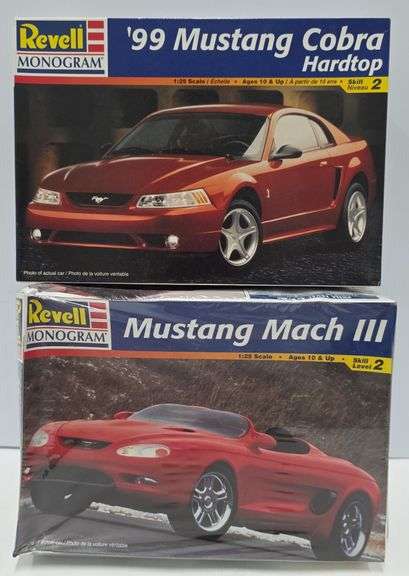 (AN) Revell Monogram Mustang 1/25 Scale Model Kits - Kraft Auction ...