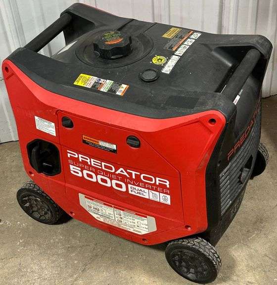 (CZ) PREDATOR 5000 Watt Dual-Fuel SUPER QUIET Inverter Generator ...