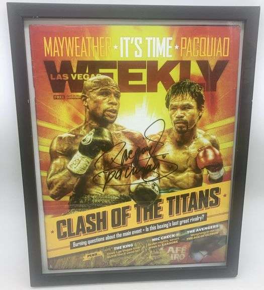 (B) Pacquiao signed clash of titans poster not authenticated vs ...