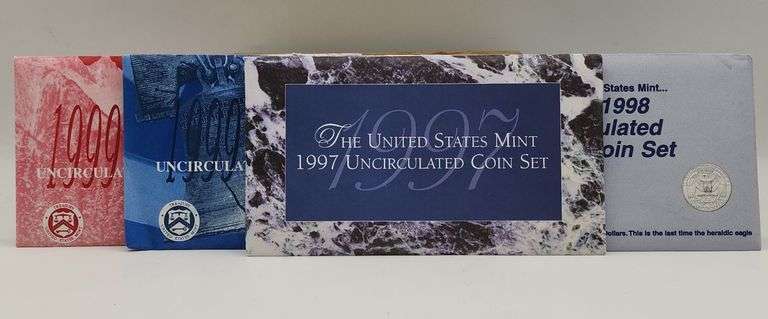 (D) US Mint 1997-1999 Uncirculated Coin Sets - Kraft Auction Service, LLC