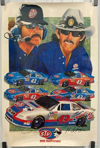 Autographed Richard Petty & Ron Crawford STP 25th Anniversary NASCAR ...