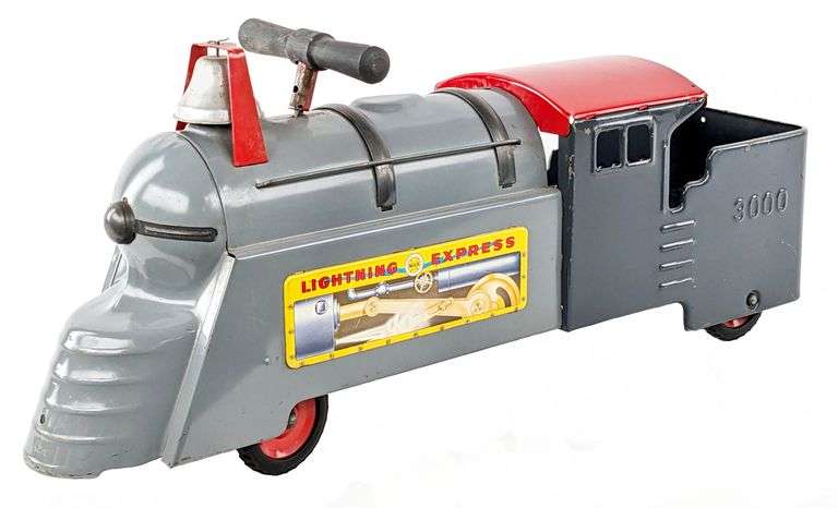 Original Marx Lightning Express Ride On Locomotive - Kraft Auction ...