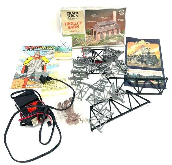 (6) Bachmann Train Town Trolley Barn NIB Model Kit, Bachmann HO N Scale ...