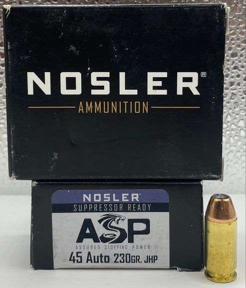 Nosler ASP 45 Auto Cartridges - Kraft Auction Service, LLC
