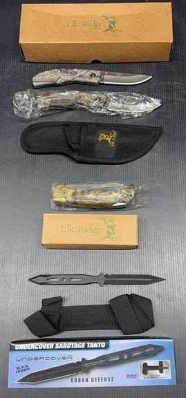 (AF) Elk Ridge & Urban Defense Knives - Kraft Auction Service, LLC