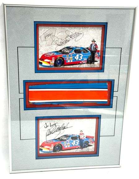 Autographed Richard Petty & John Andretti Framed NASCAR Commemorative ...
