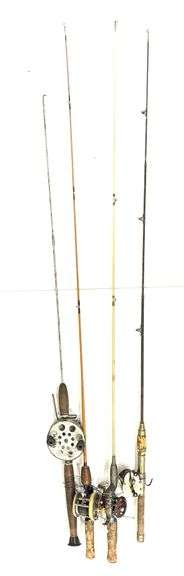 (4) Vtg. Various Fishing Rods Langley Lurecast, Bal-Cli, President By ...