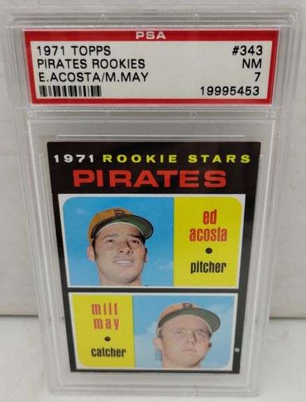 (Z) Graded 1971 Pirates Rookies Topps Baseball Trading Card PSA NM 7 ...