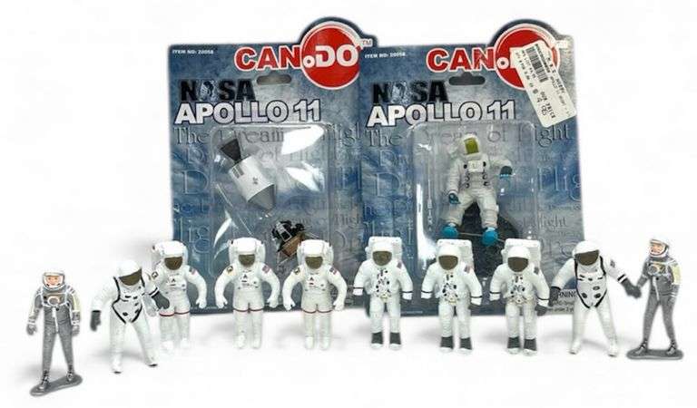 (12) 1998 Miniature NASA Astronaut Figurines & Dragon Models Apollo 11 ...