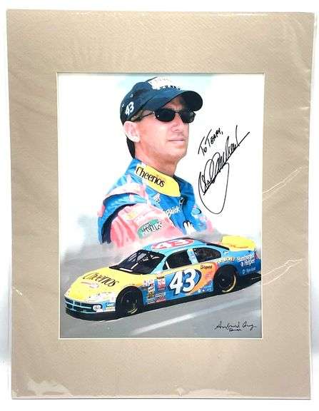 Autographed John Andretti #43 Cheerios NASCAR Framed Print By A. Guy.T ...