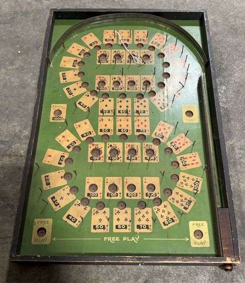 (E) Vintage Poker Ball Pin Game 23x15 - Kraft Auction Service, LLC