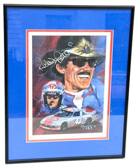 Autographed Richard Petty The King Of Nascar Framed Portrait by Robert ...