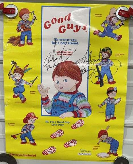 (B) Good Guys Chucky Signed Poster - Kraft Auction Service, LLC