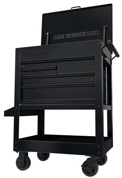(CZ) (CZ) US General 30" Black 5 Drawer Mechanics Cart - Kraft Auction ...