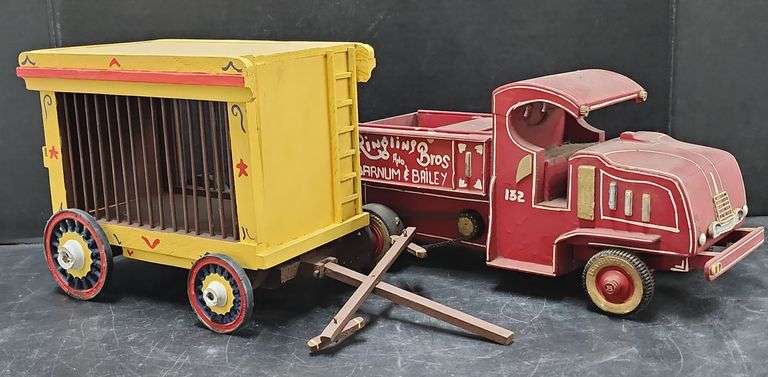 (AG) Wooden Ringling Bros Circus Truck & Trailer - Kraft Auction ...