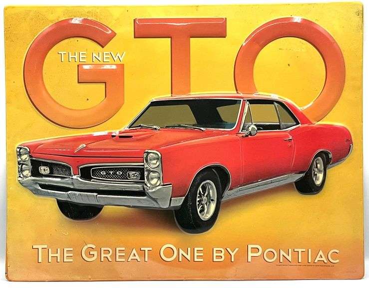 SS The New 1967 GTO The Great One From Pontiac Tin Metal Sign - Kraft ...