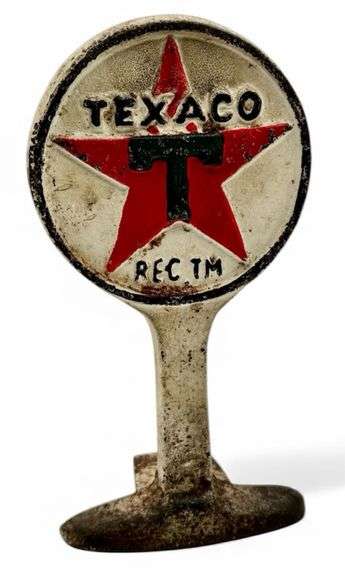 Texaco Cast Iron Door Stop, Reproduction - Kraft Auction Service, LLC