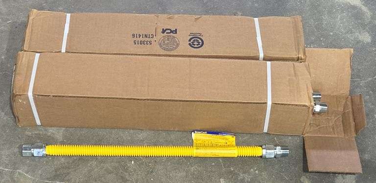 Boxes of BrassCraft Stainless Steel Gas Appliance Connector - Kraft ...