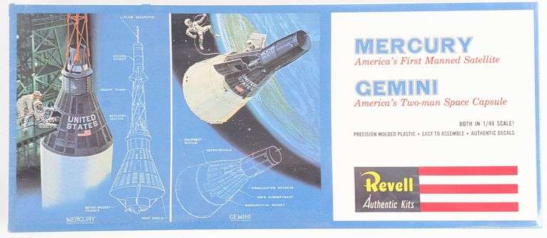 1/48 Scale Revell Mercury Satellite & Gemini Space Capsule Model Kit ...