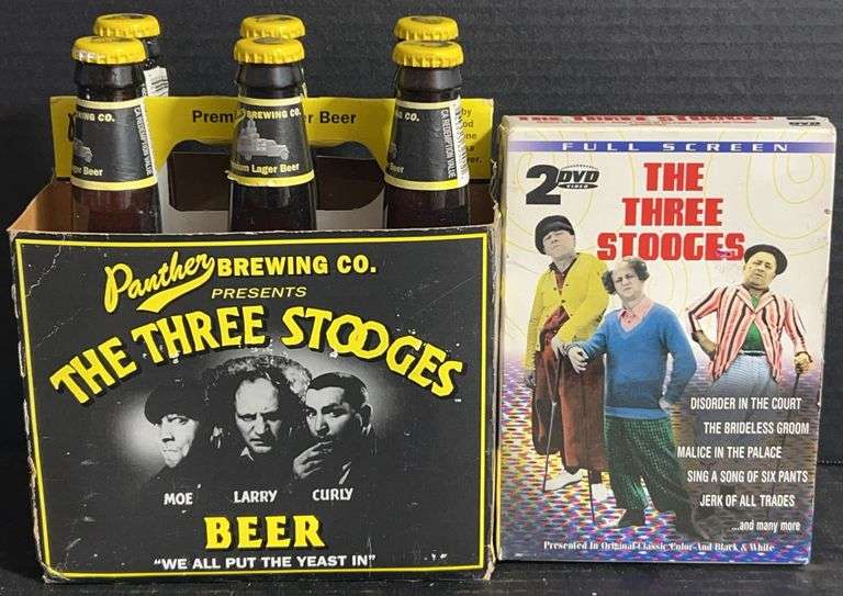 (AA) The Three Stooges Panther Brewing Co. Beer & DVD’s - Kraft Auction ...