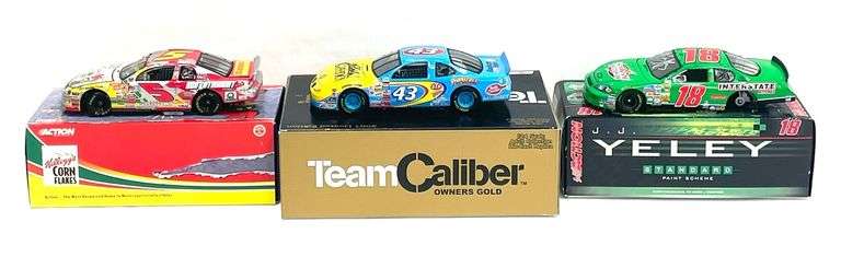 (3) 1:24 Autographed Terry Labonte, JJ Yeley, & John Andretti Die-Cast ...