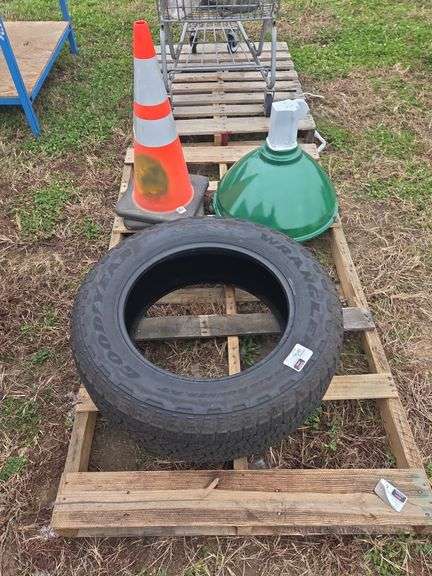 (K) Wrangler Tire, Traffic Cones, & Light Shade - Kraft Auction Service ...