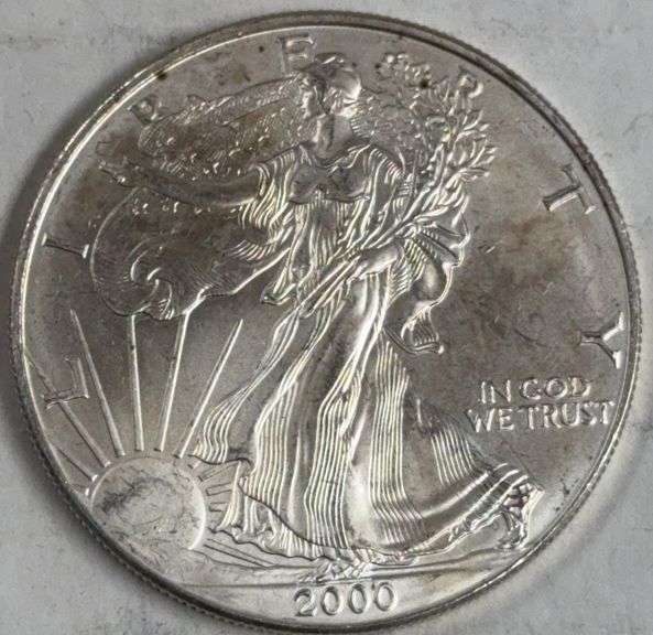 (KK) 2000 Silver Eagle Dollar Coin 1 OZ - Kraft Auction Service, LLC