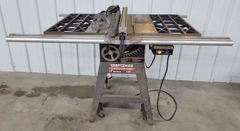 (N) Craftsman Contractor Series 10" Belt Drive 3HP Table Saw Model 113 ...