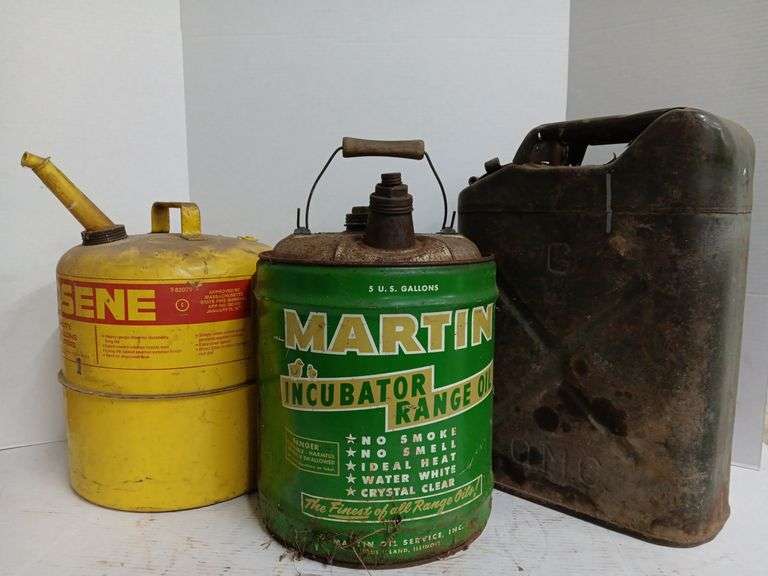 (N) 3 Vintage Fuel Containers - Kraft Auction Service, LLC