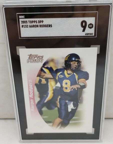 (O) Graded 2005 Aaron Rodgers Topps Football Trading Card SGC MINT 9 ...