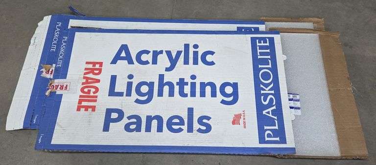 (ZZ) Plaskolite Optix Acrylic Lighting Lenses Panels Cracked Ice Clear ...